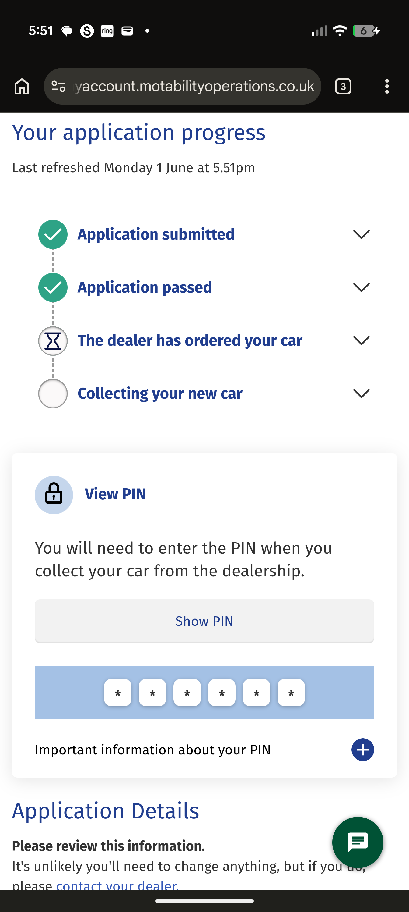 Any ideas on possible collection day - Which Mobility Car Forum